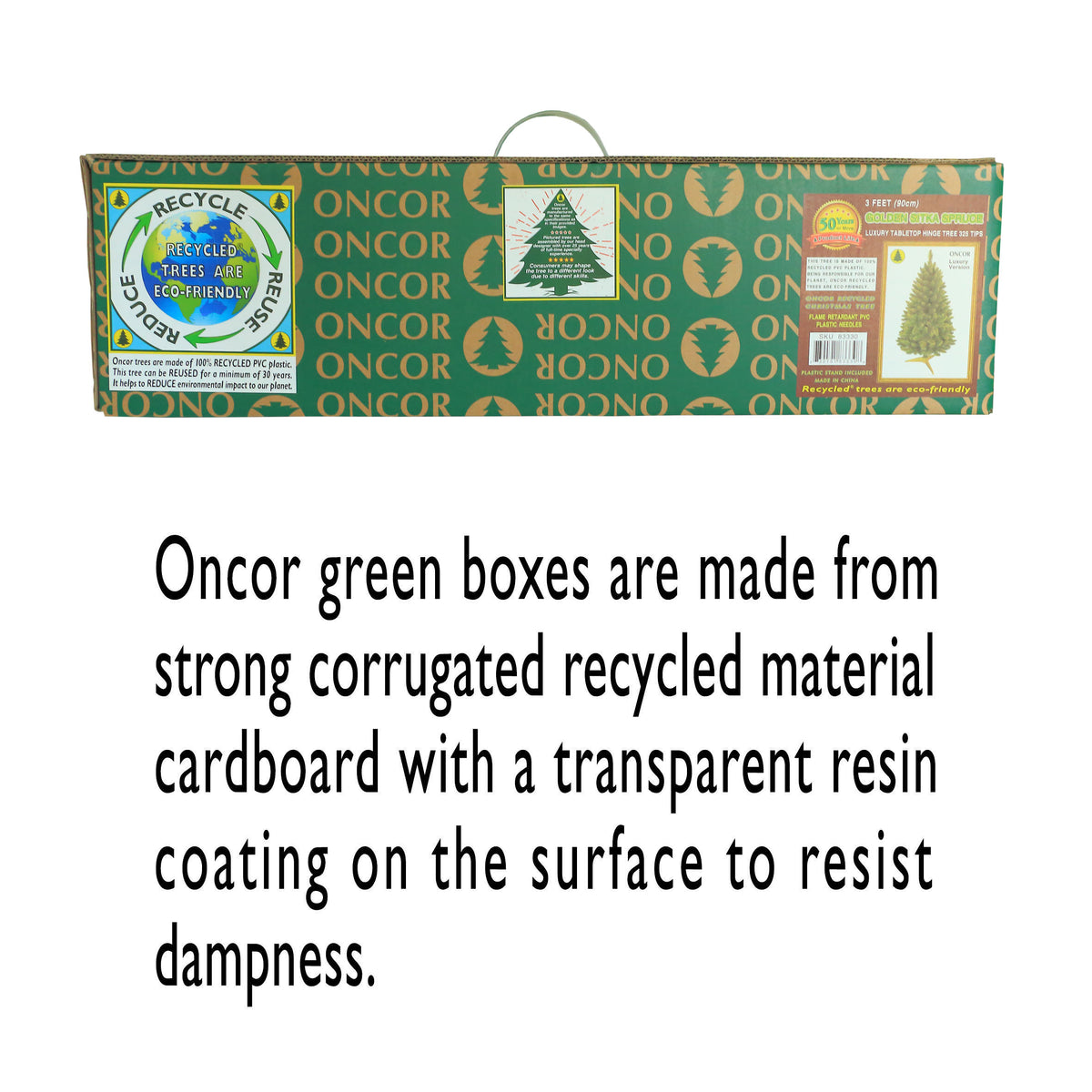 3ft Golden Sitka Spruce – Oncor Recycled Trees