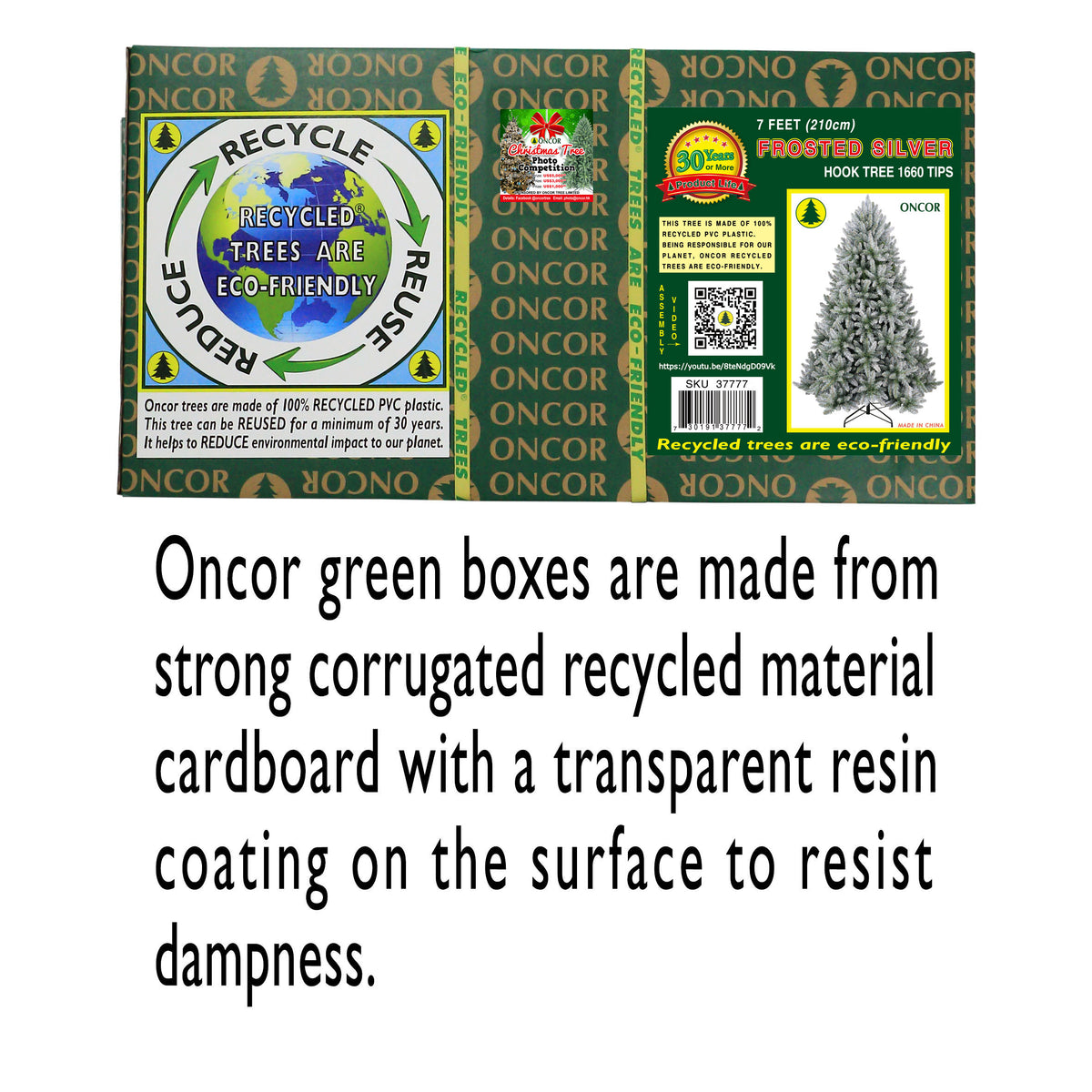 7ft Frosted Silver Fir – Oncor Recycled Trees